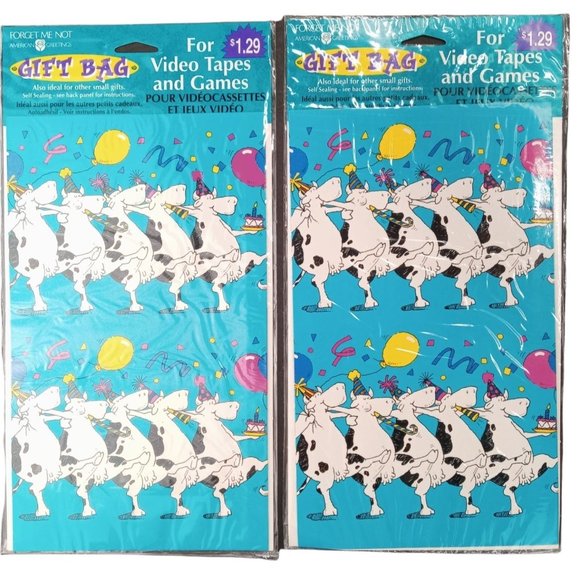 American Greetings | Party Supplies | Vintage Video Tape Gift Bags Vhs ...